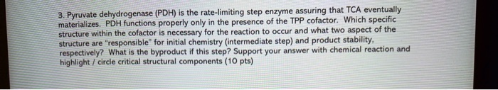 pyruvate dehydrogenase pdh is the rate limiting step enzyme assuring ...