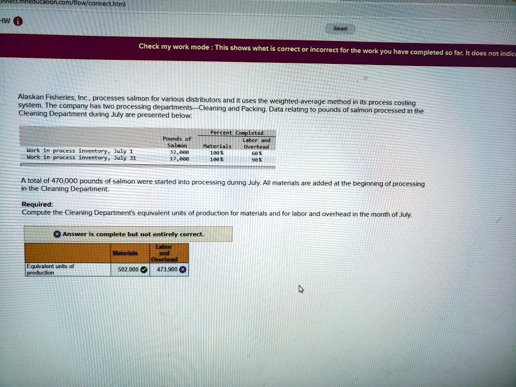 SOLVED: /flow/connect.html HW Saved Check my work mode : This shows what is correct or incorrect ...