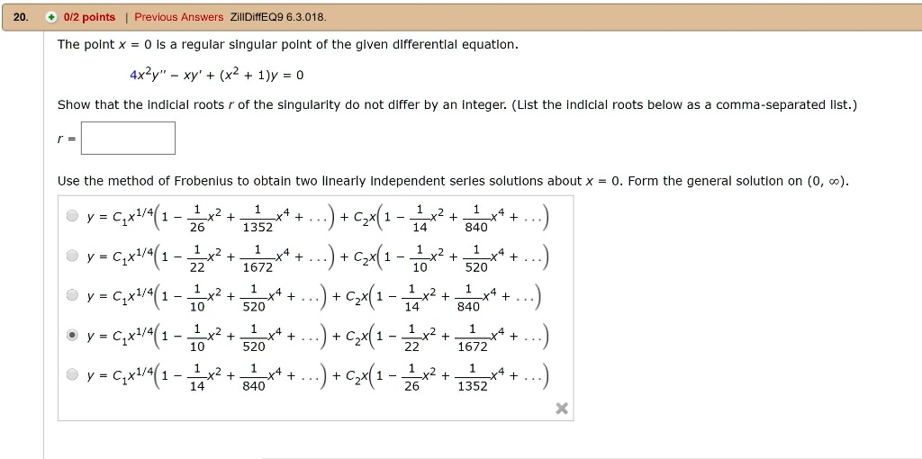 VIDEO solution: Text: 0/2 points Previous Answers ZIIIDIfEQ9 6.3.018 ...