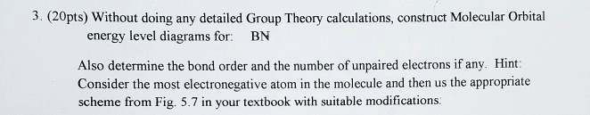 SOLVED: (2Opts)` Without doing any detailed Group Theory calculations ...
