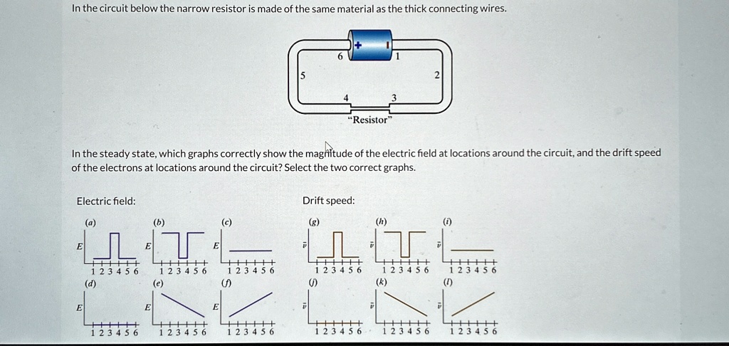 in the circuit below the narrow resistor is made of the same material ...