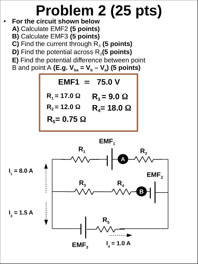 SOLVED: Problem 2 (25 pts) For the circuit shown below: A) Calculate ...