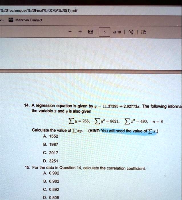 SOLVED: Texts: question 14 answer is C %20Techniques%20Final%20OSA%20(1).pdf Mancosa Connect 4 ...