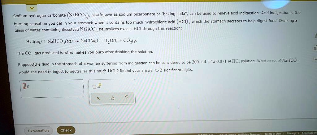 Baking soda can be used to relieve acid indigestion acid...