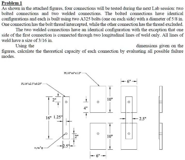 problem 1 as shown in the attached figures four connections will be ...
