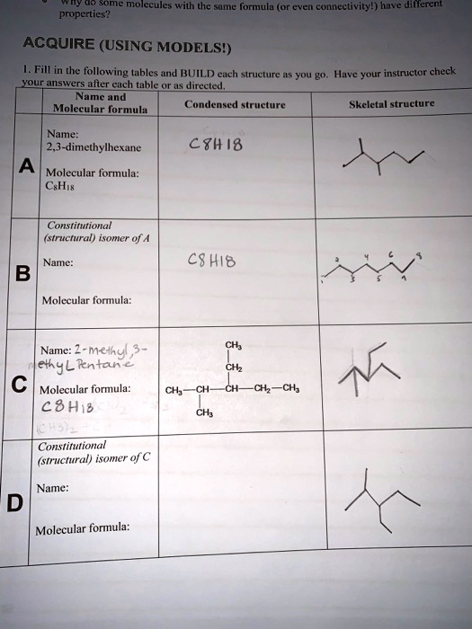 SOLVED:Qe some molecules with the same formula (or even connectivityl ... SOLVED:Qe some molecules with the same formula (or even connectivityl ...