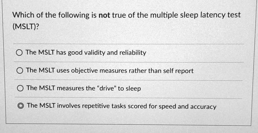 SOLVED: Which of the following is not true of the multiple sleep ...