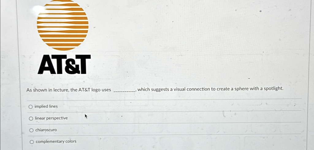as shown in lecture the att logo uses which suggests a visual ...