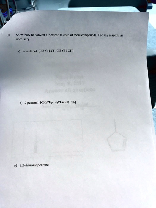 show how conter pentene cach of these compounds use an eecnl necessury ...