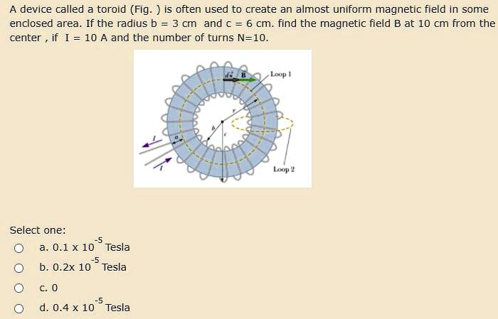 SOLVED: A device called a toroid (Fig ) is often used to create an ...