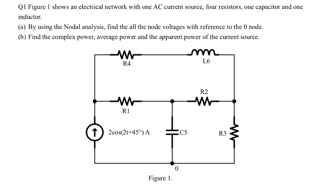 SOLVED: Q1 Figure 1 shows an electrical network with one AC current ...
