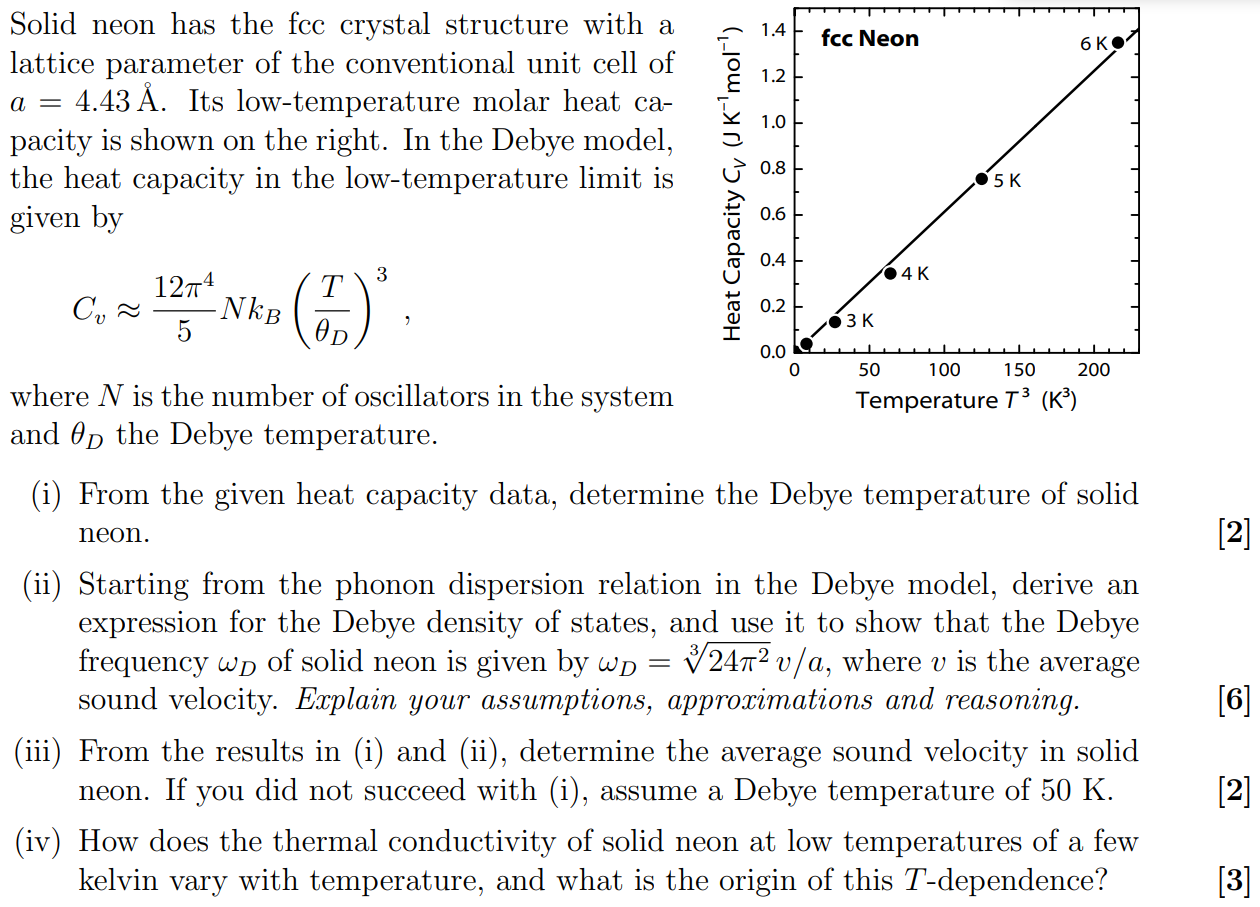Solid neon has the fcc crystal structure with a lattice parameter of ...