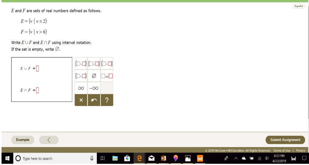 SOLVED:Eand F are sets of rea numbers defined as follows. E= vlvs2} F ...