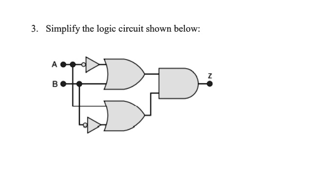 SOLVED: . Simplify the logic circuit shown below Simplify the logic ... SOLVED: . Simplify the logic circuit shown below Simplify the logic ...