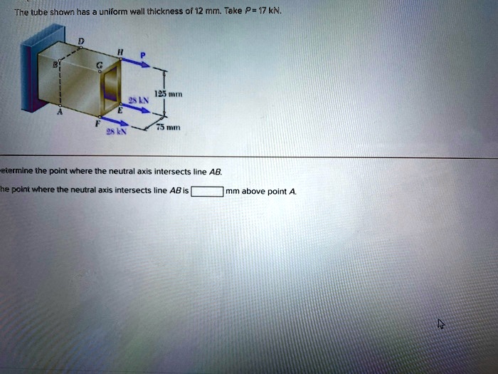 The tube shown has a uniform wall thickness of 12 mm. Take...