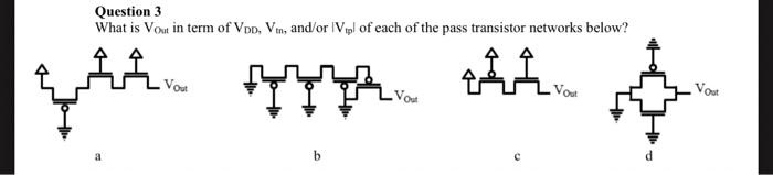 SOLVED: Question 3 What is Vout in term of Vpp,Vmand/or V of each of ... SOLVED: Question 3 What is Vout in term of Vpp,Vmand/or V of each of ...