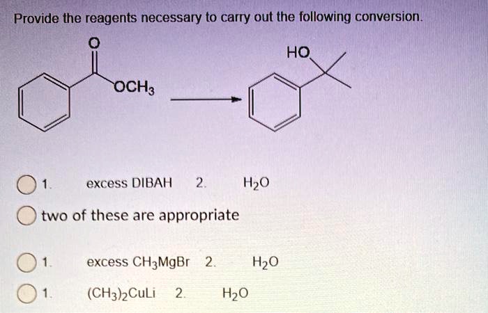 SOLVED: Provide the reagents necessary to carry out the following ...