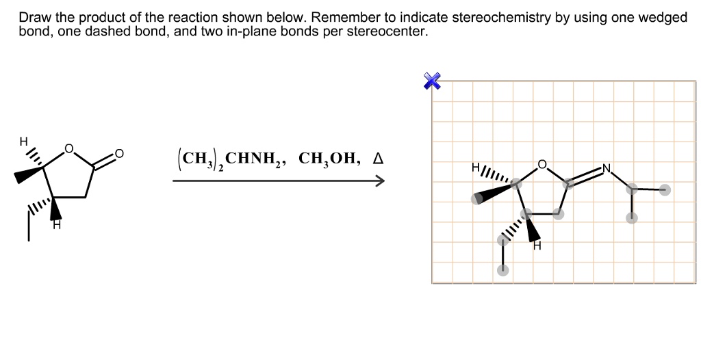 Draw the product of the reaction shown below. Remember to indicate ...