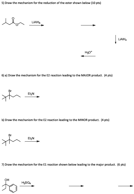 SOLVED: Draw the mechanismior the reducbon of the ester shown below (10 pts) LiAlH4 LiAIH: HO ...