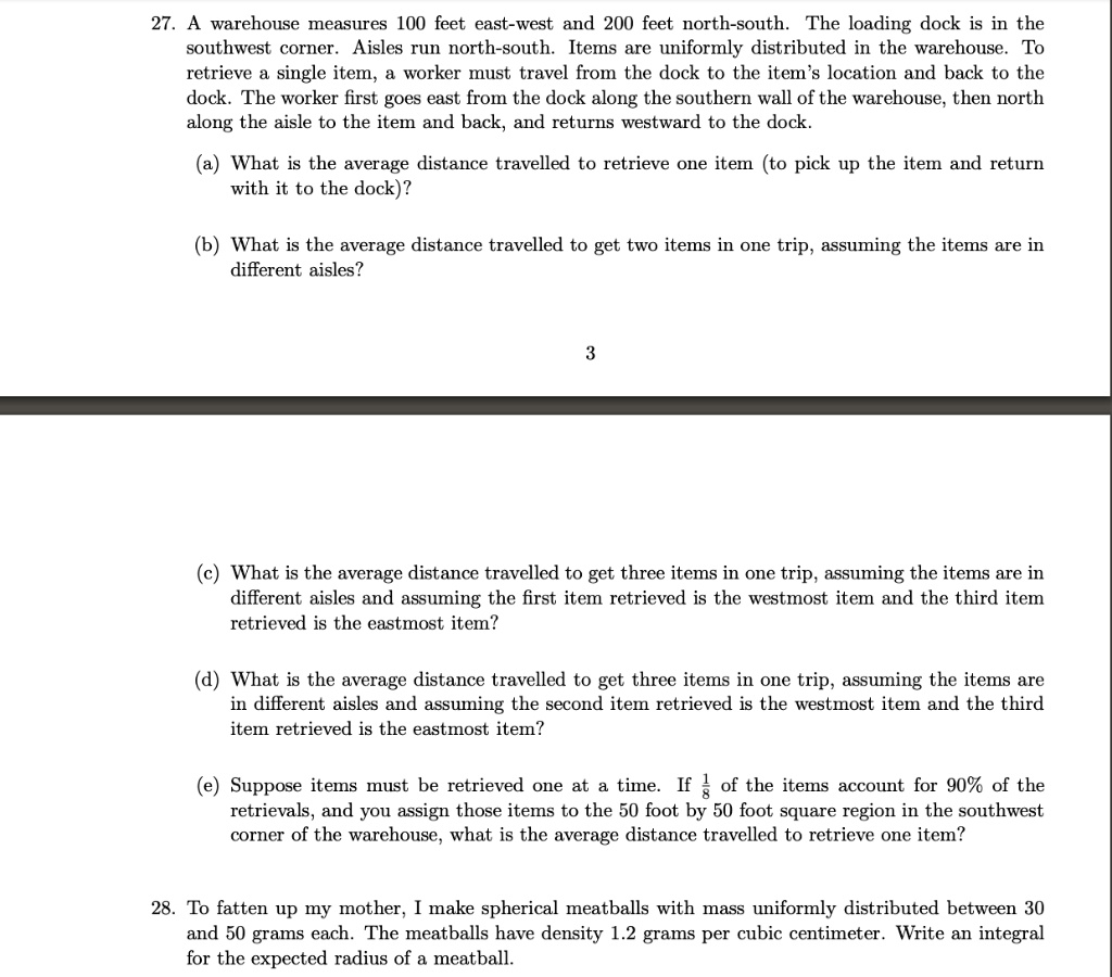 SOLVED:27 warehouse measures 100 feet east-west and 200 feet north ...