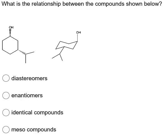 SOLVED: What is the relationship between the compounds shown below ...