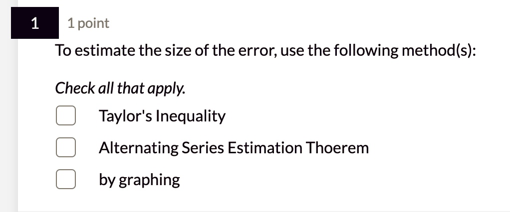 Alternating Series Estimation Theorem