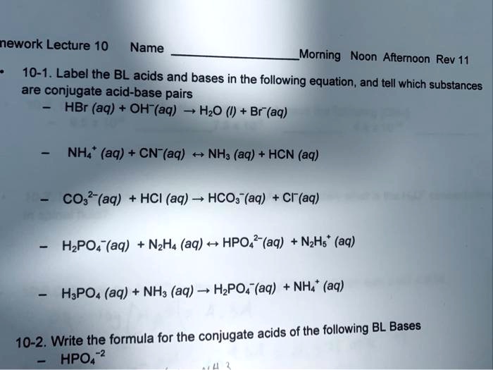 SOLVED: Network Lecture 10 Name Morning Noon Afternoon Rev 11 10-1 ...