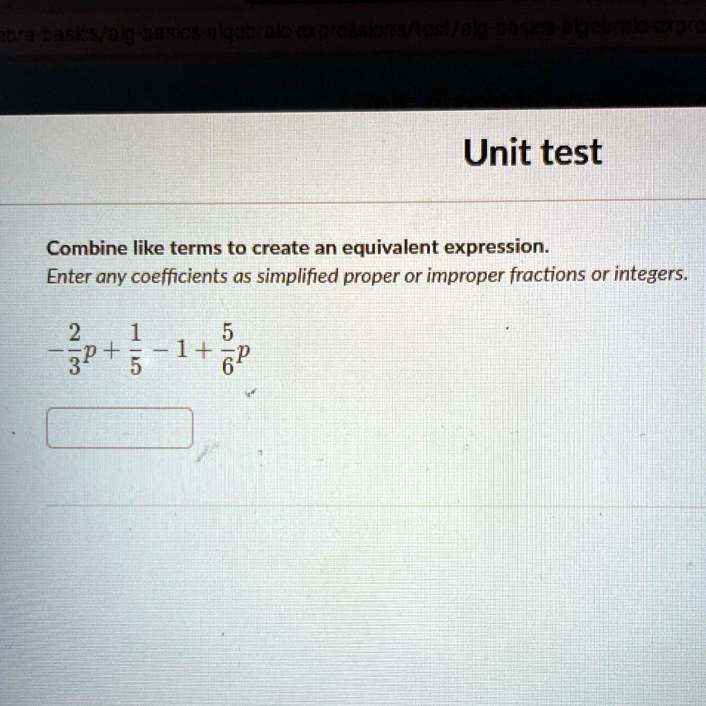 SOLVED: 'Combine like terms to create an equivalent expression. 3il ...