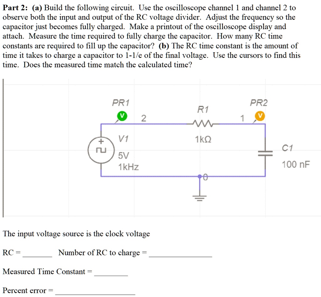 please do parts a and b in multisim thanks part 2 build the following circuit use the ...