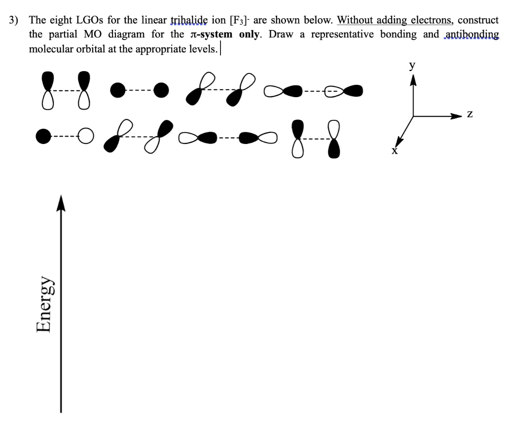SOLVED: The eight LGOs for the linear trihalide ion [F3]- are shown ...