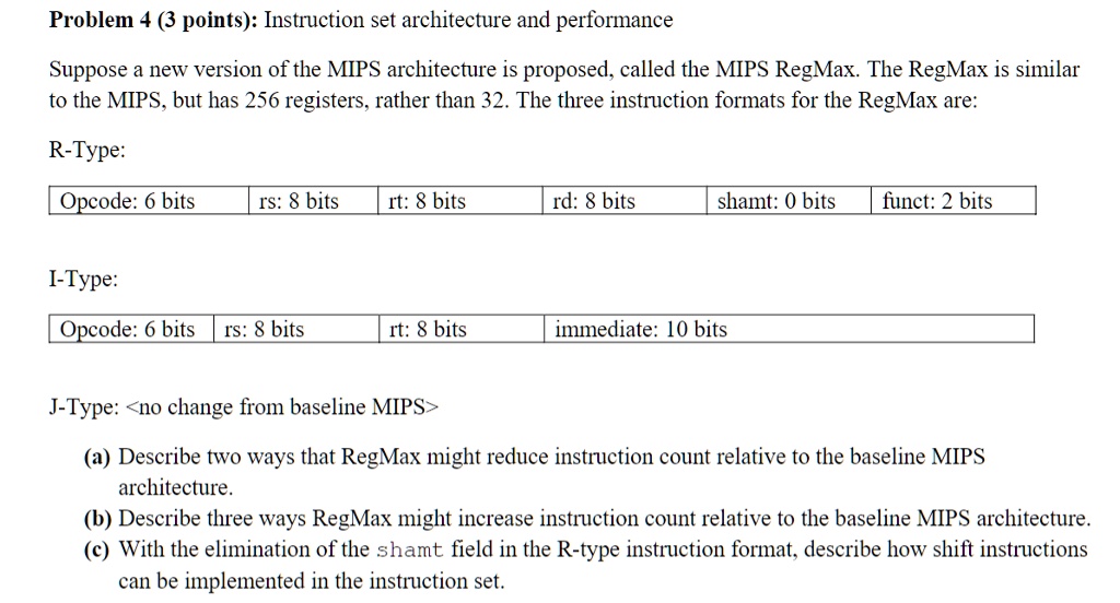 SOLVED: Suppose a new version of the MIPS architecture is proposed ...