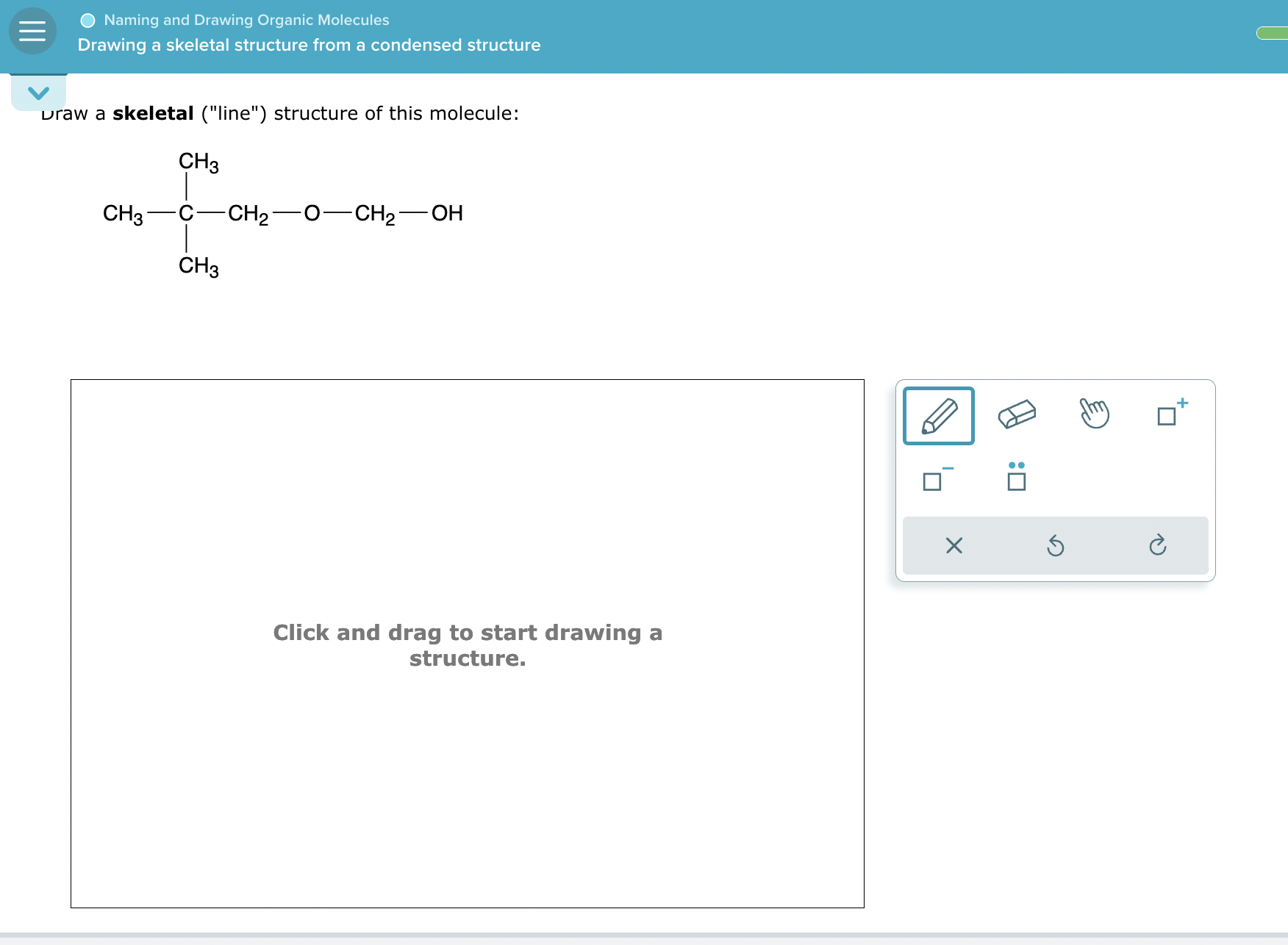 SOLVED: Naming and Drawing Organic Molecules Drawing a skeletal ...