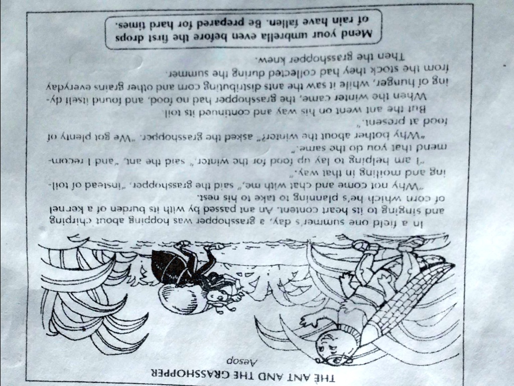 SOLVED: 'direction : read the short story below and make your ...