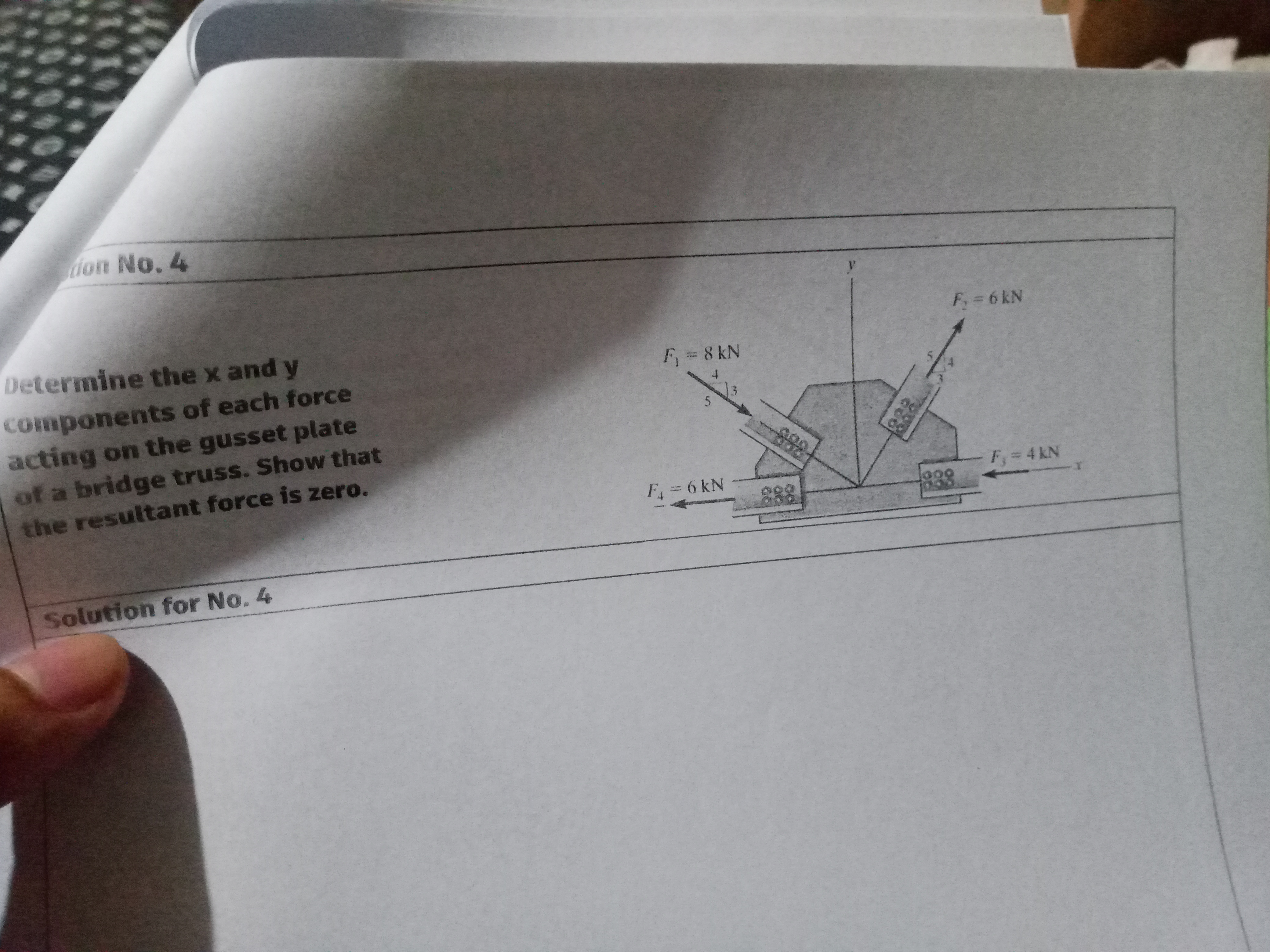cion no 4 determine the x and y components of each force acting on the ...