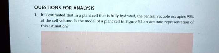 questions for analysis it is estimated that in plant cell that fully ...