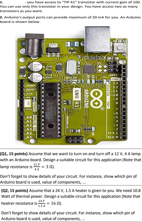 SOLVED: Texts: You have access to "TIP 41" transistor with a current ...