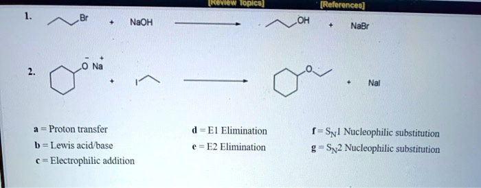 SOLVED: opics] [Relerences] OH NaBr NaOh Proton transfer b = Lewis acid" base Electrophilic ...