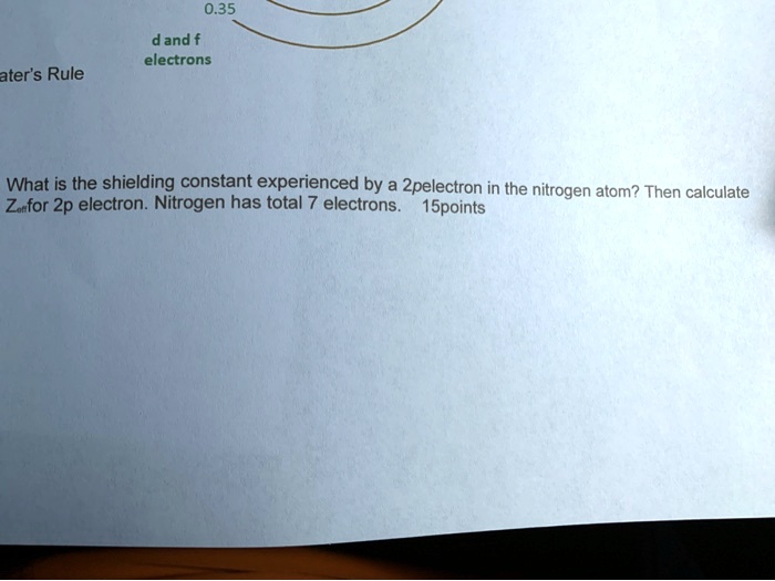 035 dand electrons aters rule what is the shielding constant ...