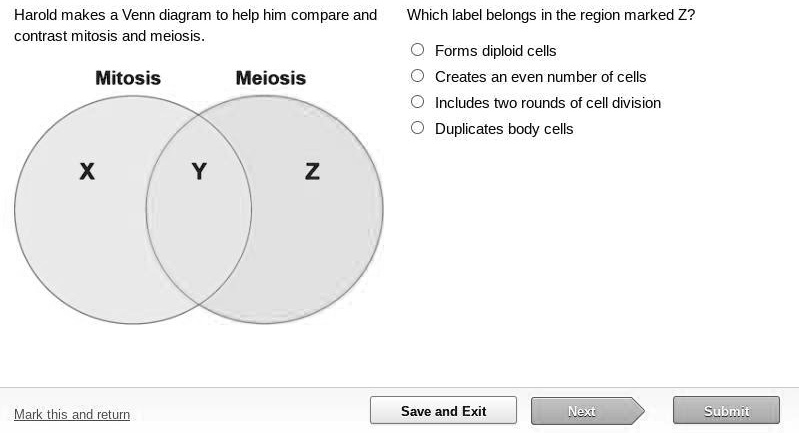 harold makes a venn diagram to help him compare and contrast mitosis ...