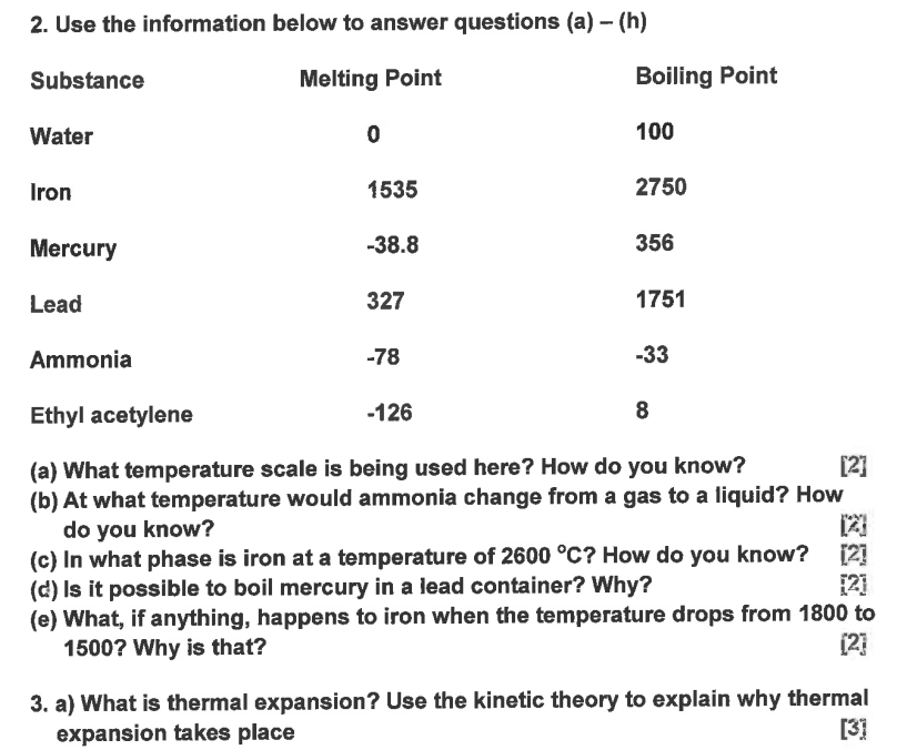 SOLVED: 2. Use the information below to answer questions (a) - (h ...