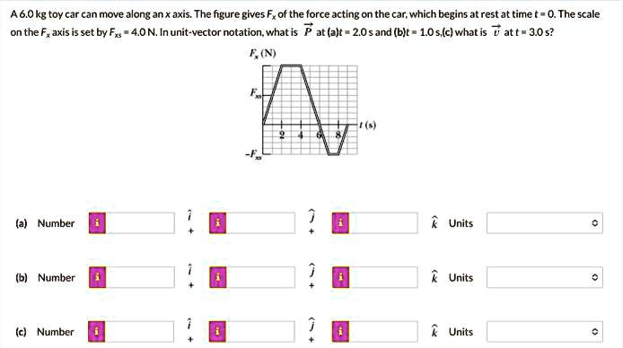 SOLVED: The tolerance is Â± 3. A 6.0 kg toy car can move along an x ...