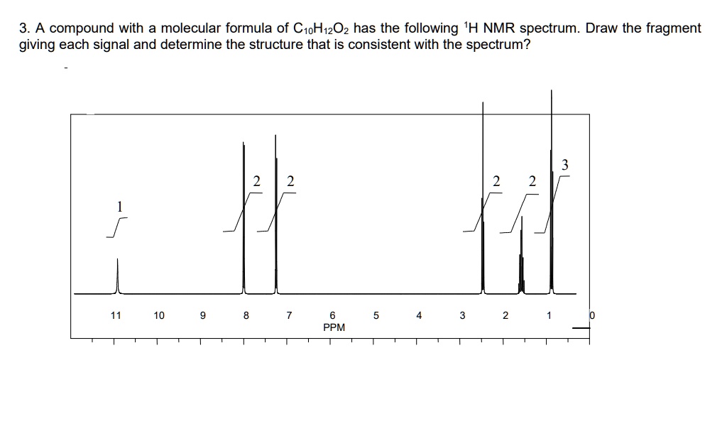 a compound with a molecular formula of ch12oz has the following h nmr spectrum draw the fragment ...