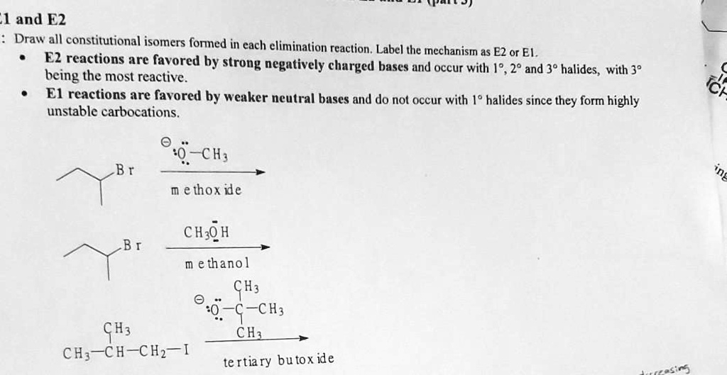 SOLVED: 1and E2 Draw all constitutional isomers formed in each ...