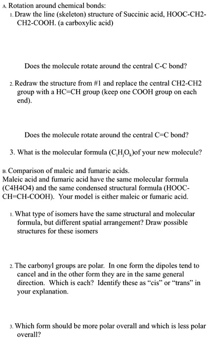 A. Rotation around chemical bonds: 1. Draw the line (skeleton ...