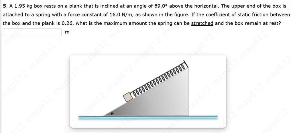 SOLVED: Attached to a spring with a force constant of 16.0 N/m, a 1.95 ...