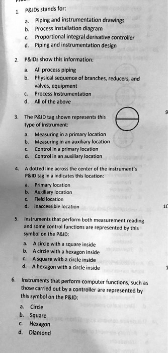 1 pids stands for a piping and instrumentation drawings b process ...