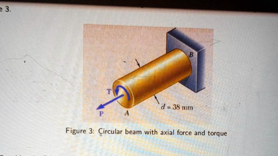 SOLVED: A circular beam, which is built into a wall, is subjected to an ...