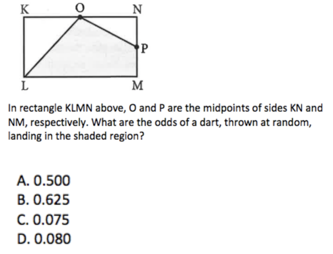 SOLVED: In rectangle KLMN above, O and P are the midpoints of sides KN ...