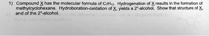 SOLVED: Compound X has the molecular formula of CaH2. Hydrogenation of ...