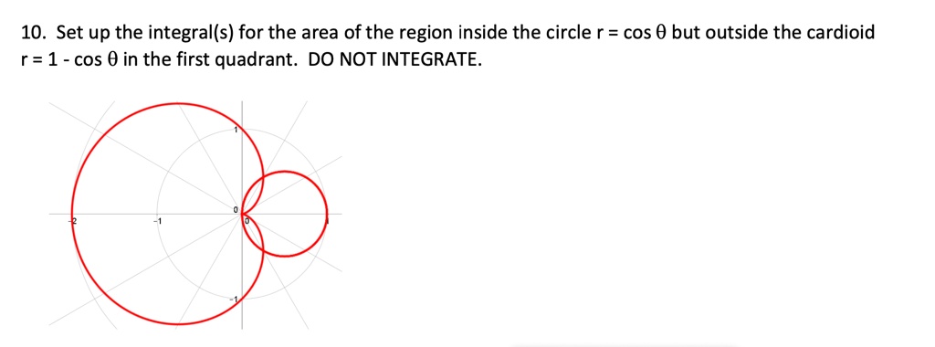 SOLVED: 10. Set up the integral(s) for the area of the region inside ...